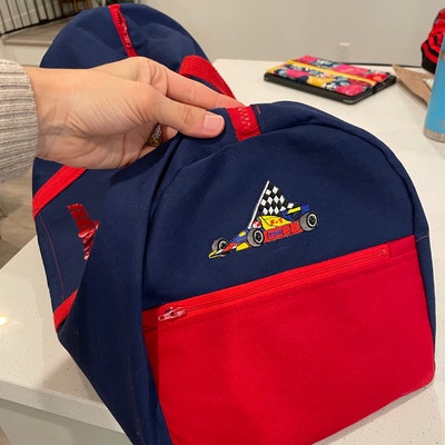 Yellow/red Race Car Checkered Flag Iron on Applique Embroidered Patch ...