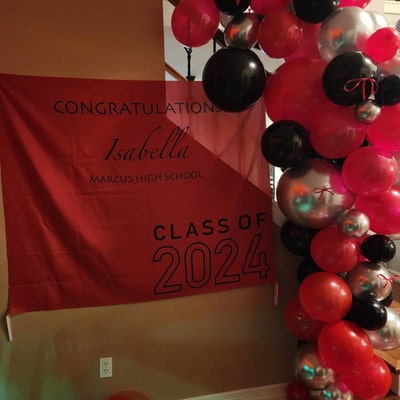Custom Graduation Party Backdrop Class of 2024 High School Graduation ...