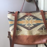 Leather Backpack Made With Pendleton® Wool, Backpack Diaper Bag, Women ...