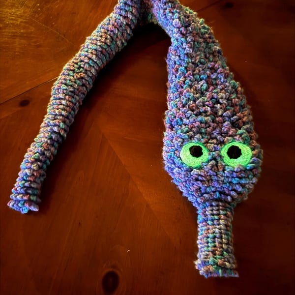 Crochet Pattern, Worm Scarf, Worm Crochet Pattern, Crochet Worm Pattern ...
