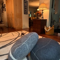 Natural Felted Wool. Soft Stone-poufs. the conference Set 3, 5 or 7 ...