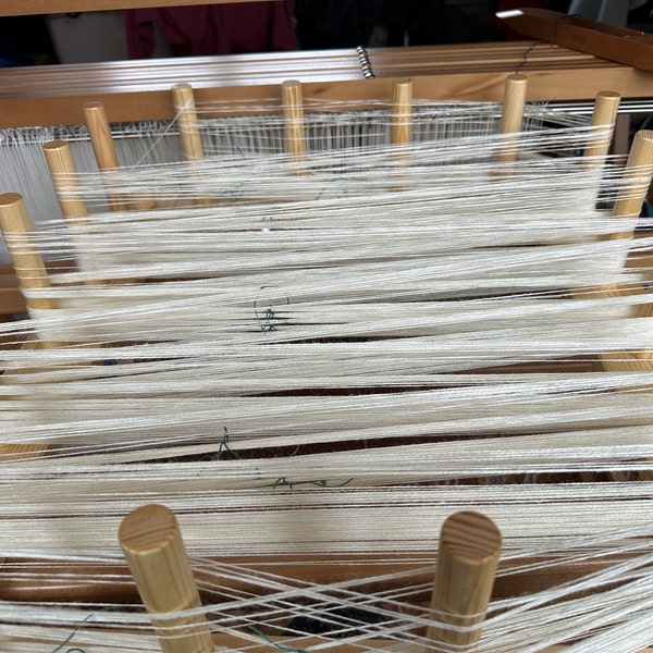 W001 - Warping Board 4 to 6m - PINE - Weaving Loom Yarn Frame Table Top ...