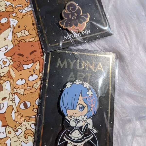 Rem Hard Enamel Pin - Cute Re:zero Fanart Pin, Rezero Anime Pin - Etsy