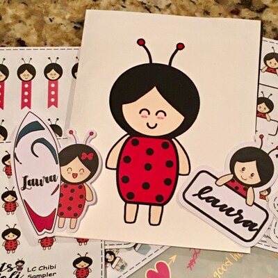 LC109 Loli Bus Sticker Waiting for Bus Sticker Commute Sticker Bus Ride ...