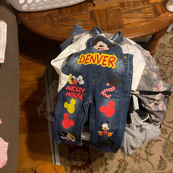 Mickey Mouse Overalls Birthday Set, Mickey Mouse Converse Shoes ...