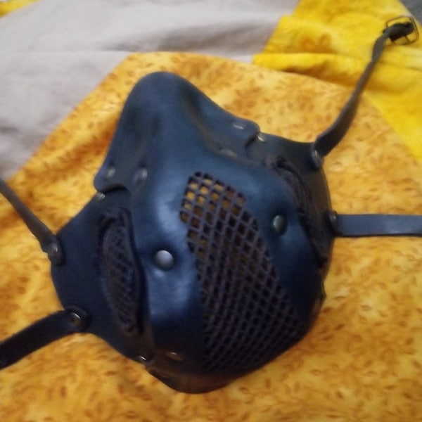 Leather Face Mask With Filter Pocket Ready for Use With Disposable Face ...