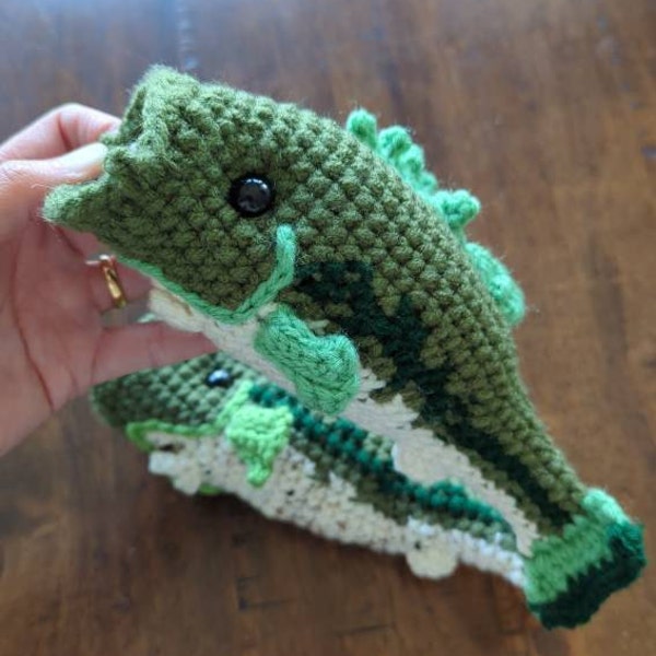 PDF Mini Largemouth Bass No-sew Amigurumi Crochet Pattern ...