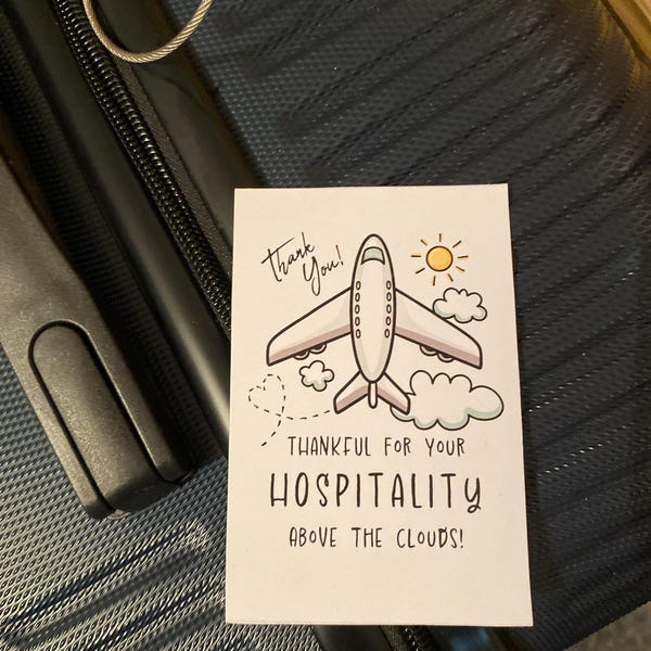 Printable Flight Attendant Gift Tag, Flight Crew Care Package Labels ...