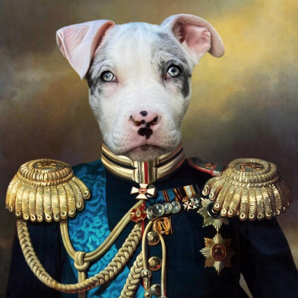 Custom Dog Portrait, Royal Cat Portraits, Mothers Day Gift Pet Royal ...