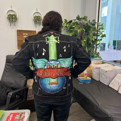 Custom Painted Jacket Country Artist Jacket Painting Custom Name Art ...