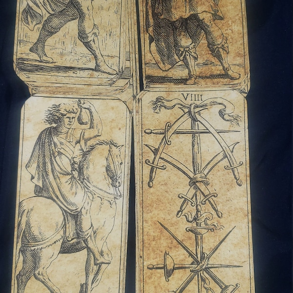 Large Handmade Ancient Tarot of Giuseppe Maria Mitelli Tarot Deck, 62 ...