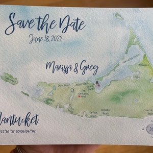 Cape Cod Watercolor Map - Etsy