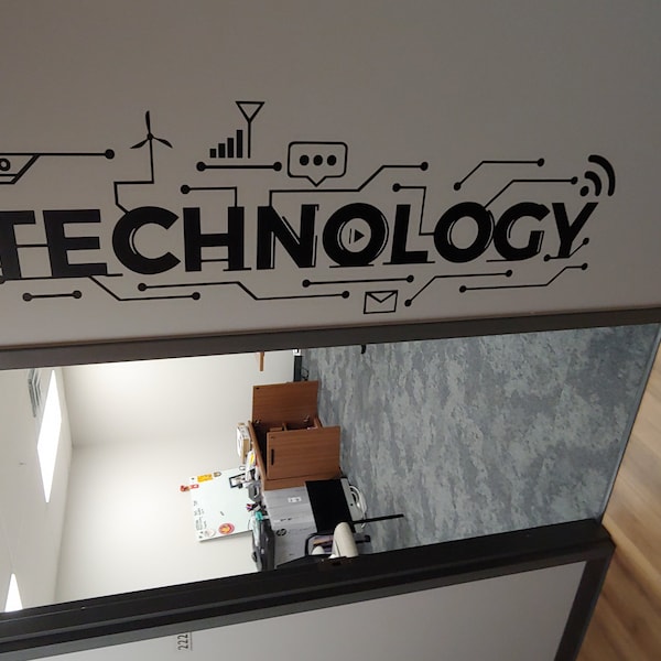 Technology Wall Decal Vinyl Sticker Science Education School Art Design ...