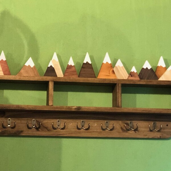 Mountain Range Key Hooks, Key Hangers, Key Racks. - Etsy