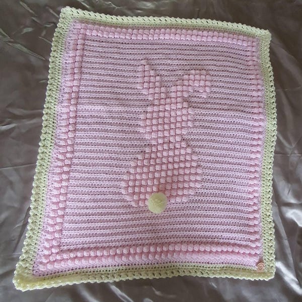 BUNNY BOBBLE BLANKET Crochet Pattern, Easy and Quick to Crochet, 4 Page ...