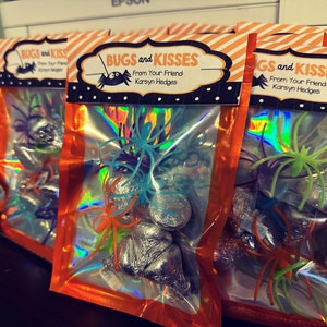 50% OFF SALE Bugs and Kisses Halloween Baggie Toppers - Favor Tags ...