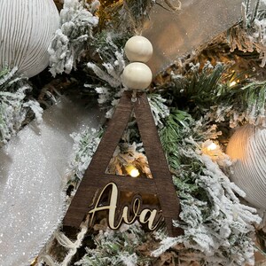 Personalized Name Wood Letter Christmas Ornament Laser Cut - Etsy