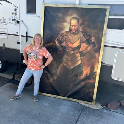 Vigo the Carpathian From Ghostbusters 2 Outdoor Vinyl grommets or Pole ...