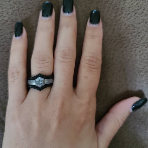 Designed Silicone Wedding Ring for Women. Set of Thin and Stackable ...