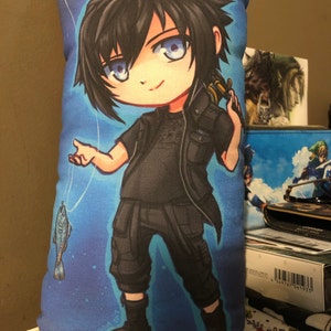 Prompto, Noctis, Ignis, Gladio Chibi Pillow Plushies. Final Fantasy XV ...