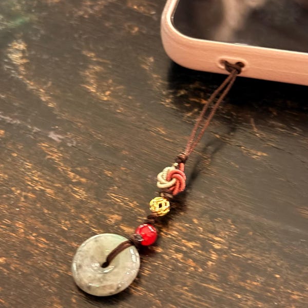 Real Icy Black Jade Donut Bi Pi Phone Charm: Lucky Bag Backpack ...
