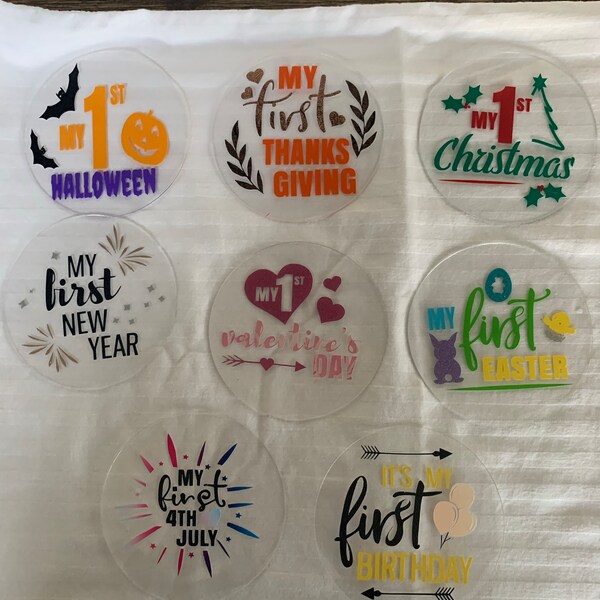 Baby's Firsts SVG Bundle, My First Holiday Cut Files, 8 Firsts Svgs ...