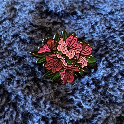 Flower Enamel Pin, Flower Pin, Enamel Pins, Flower Pin, Floral Enamel ...