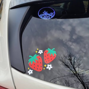 Strawberry Vinyl Decal Strawberry Car Decal Strawberry Daisy Decal ...
