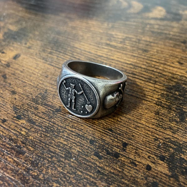 Pirate Captain Blackbeard Flag Jolly Roger Ring Jewelry Men - Etsy