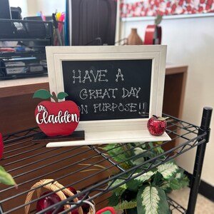 Personalized Apple Name Plate, Teacher Name Plate, Back to School ...