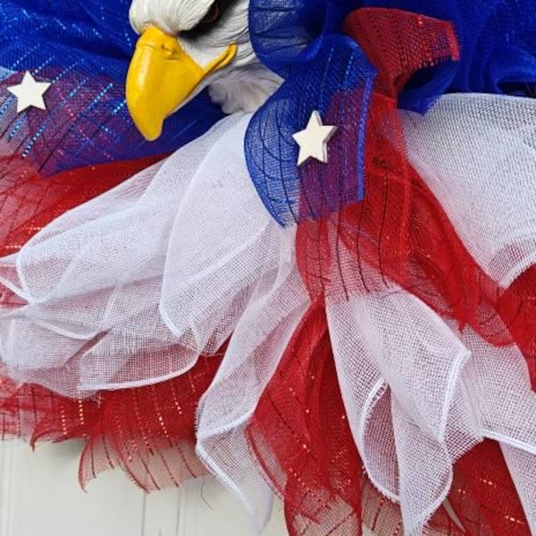 Handcrafted Plaster Eagle Head: Patriotic Wreath Attachment - Etsy