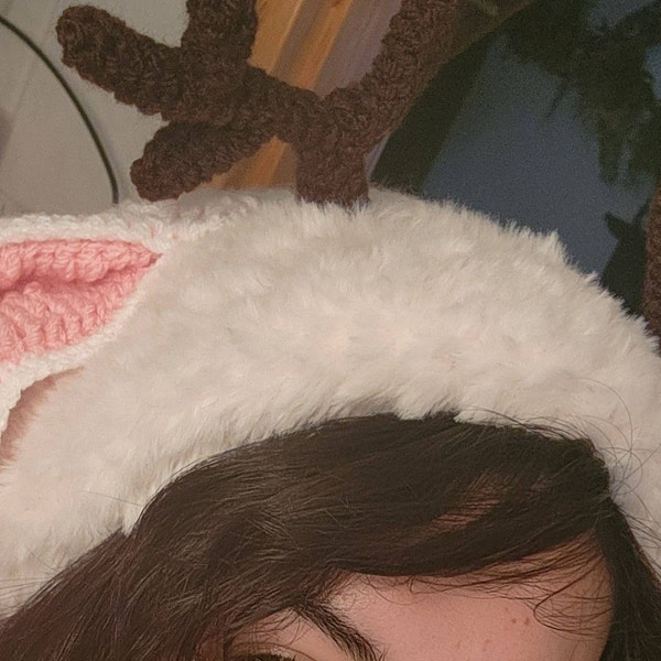 Jackalope Hat, Cryptid Beanie, Bunny With Antlers Cap - Etsy