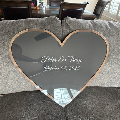 Guest Book Drop Box Frame With Photo Opening, Wedding, Guestbook, Frame ...