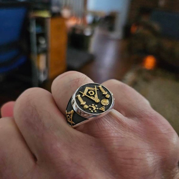 Knights Templar Ring Signet Ring Crusader Jewelry Gift in Hoc Signo ...