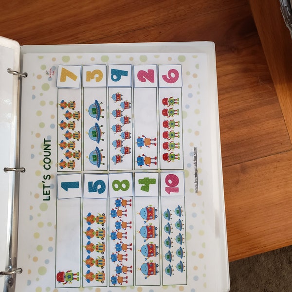 Preschool Binder, Busy Book Printable, Learning Activities for Kid ...