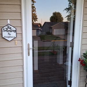 No Soliciting Door Sign, No Knocking Sign Funny, Door Bell Sign, Please ...