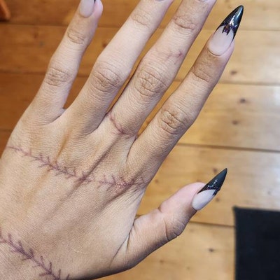 FAYE Fairycore Aesthetic Press on Nails Jade Aurora Nails Lily Pond ...