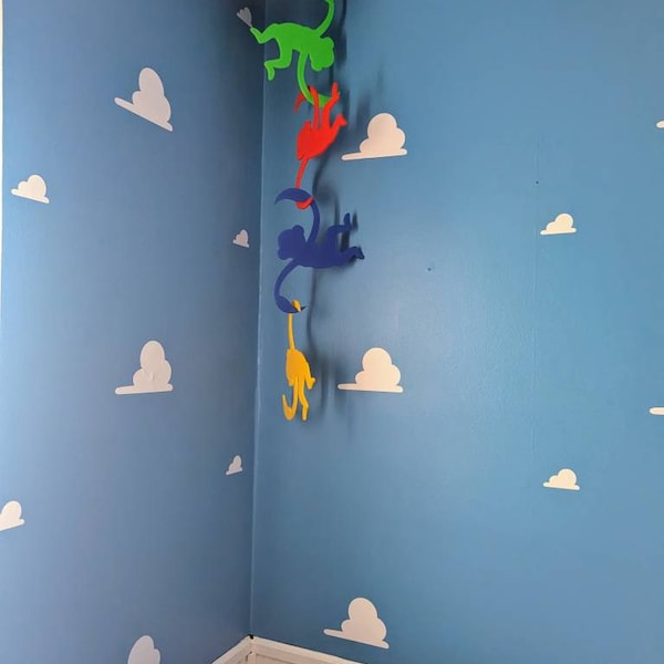 Barrel of Monkeys Decor, Nursery Monkey Decor, Nursery Wall, Toy Story Hanging Monkeys - Etsy
