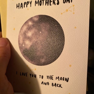 Mother's Day I Love You to the Moon and Back // Mother's Day Card ...