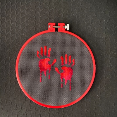 Bloody Handprints Cross Stitch Pattern Horror, Gothic, True Crime ...