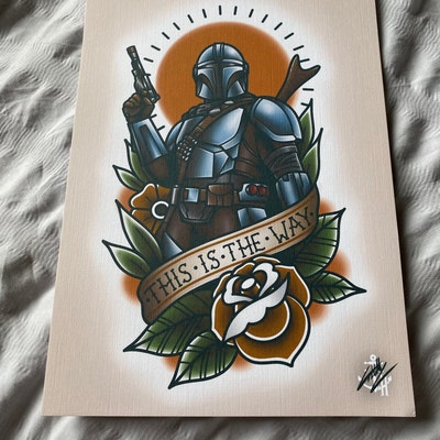 Garrus Vakarian Mass Effect Pinup Traditional Tattoo Flash Art Print - Etsy