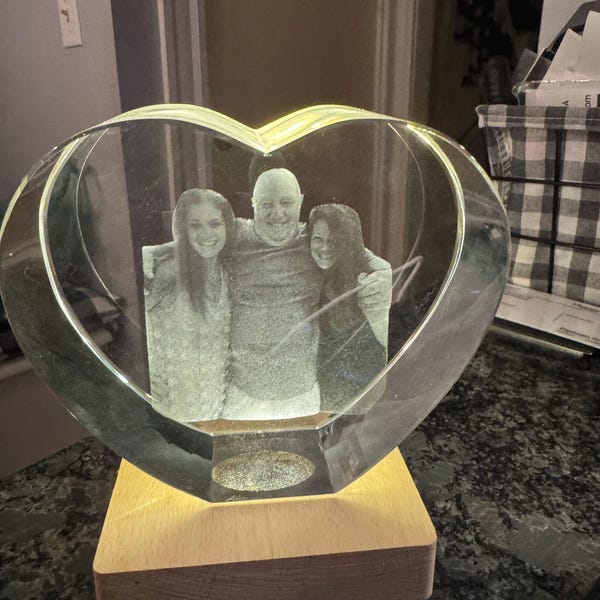 Personalized 3D Crystal Photo | Custom Engraved Picture & Glass Laser ...