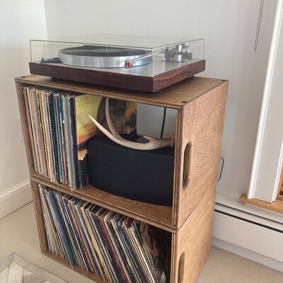 Vinyl Record Storage Crate // Record Crate // Vinyl LP Crate // Vinyl ...