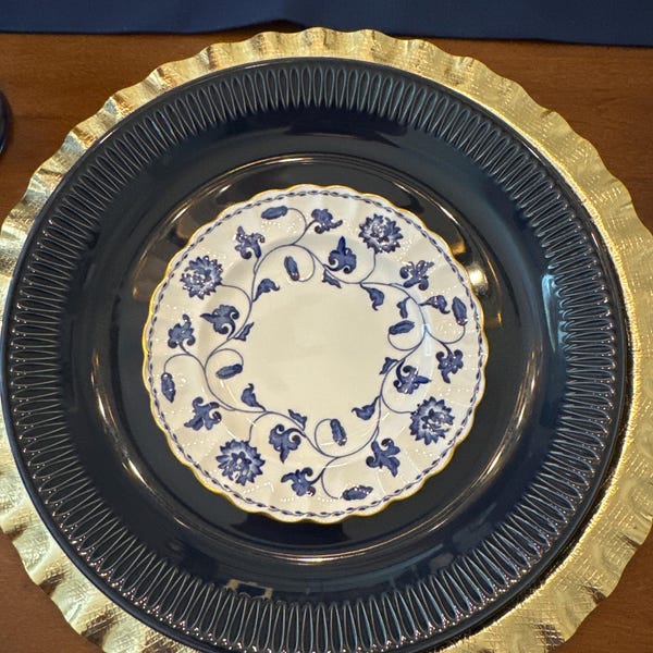 Set of 7 Minton Bone China JASMINE Dinner Plates - Etsy