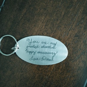 HANDWRITING Key Chain Handwritten Key Chain, Handwritten Keychain, Your ...