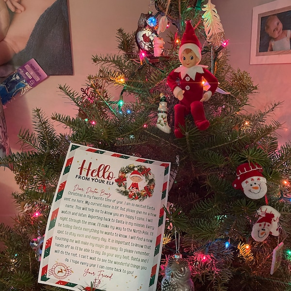 Christmas Elf Introduction Letter, Elf Arrival Letter Printable, First ...
