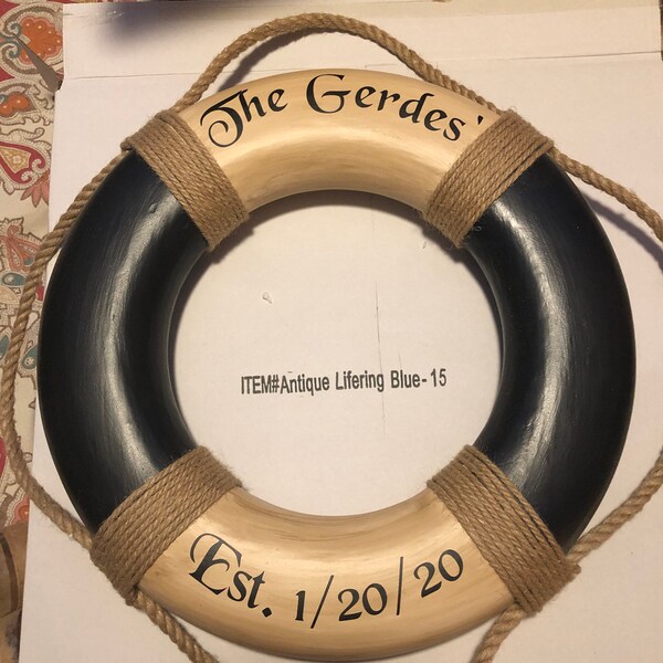 Personalized Life Ring | Nautical Wall Decor | Custom Life Ring ...