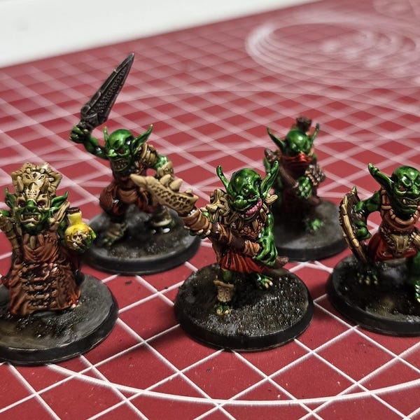 D&D Pathfinder Goblin Raiding Party 28mm Fantasy Miniature Set - 5 8k ...