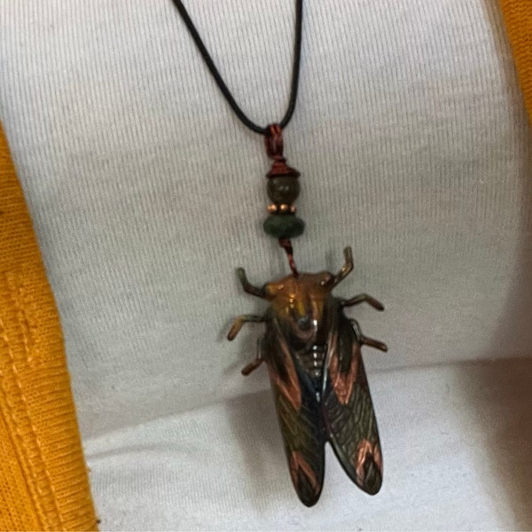 Cicada Necklace - Copper Cicada Pendant - Brood X Cicada Jewelry ...