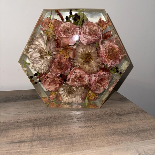 Memorial Gift /funeral Flowers/ Resin Bouquet Preservation /funeral ...
